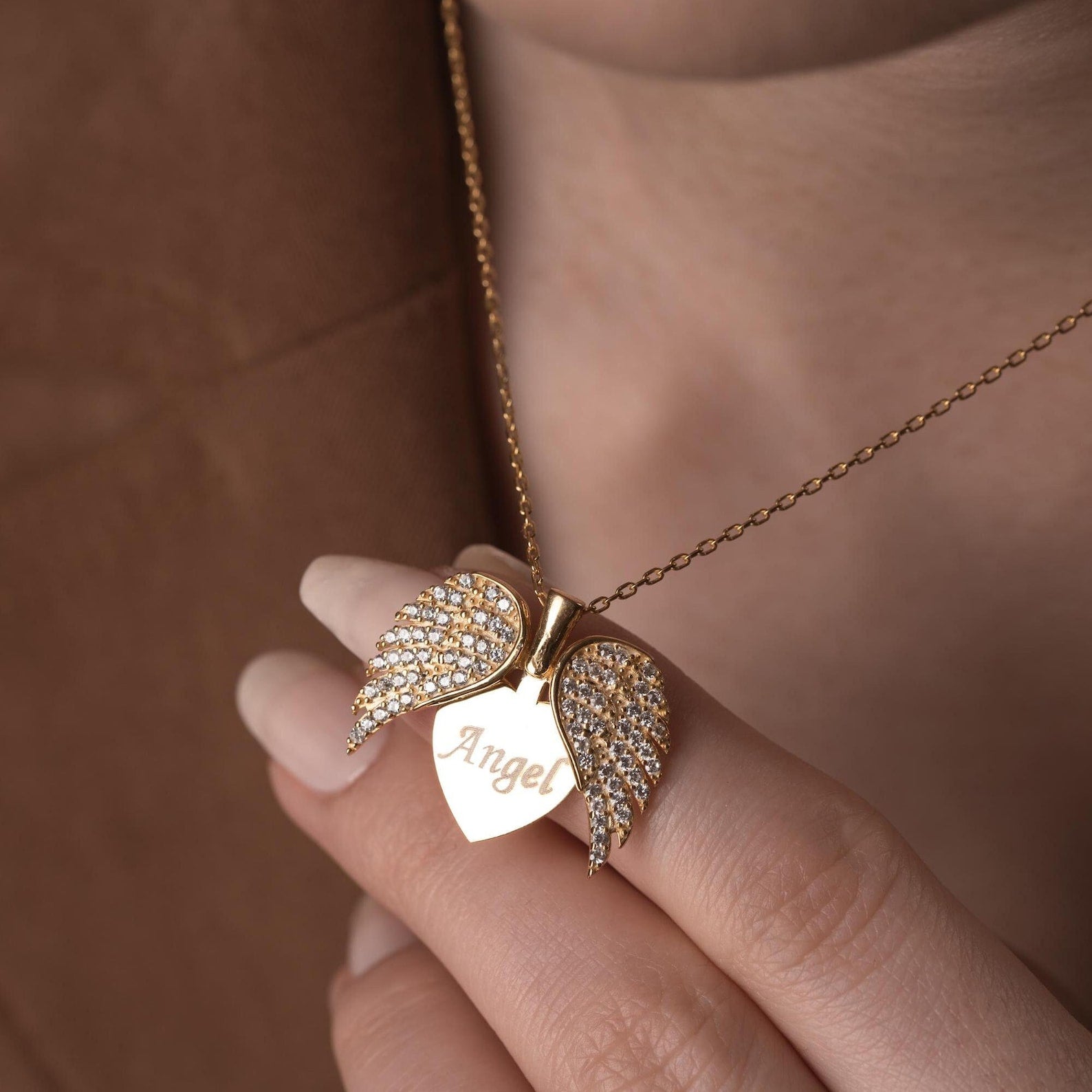 Customized Angel Wings Necklace – Cherish Jewel